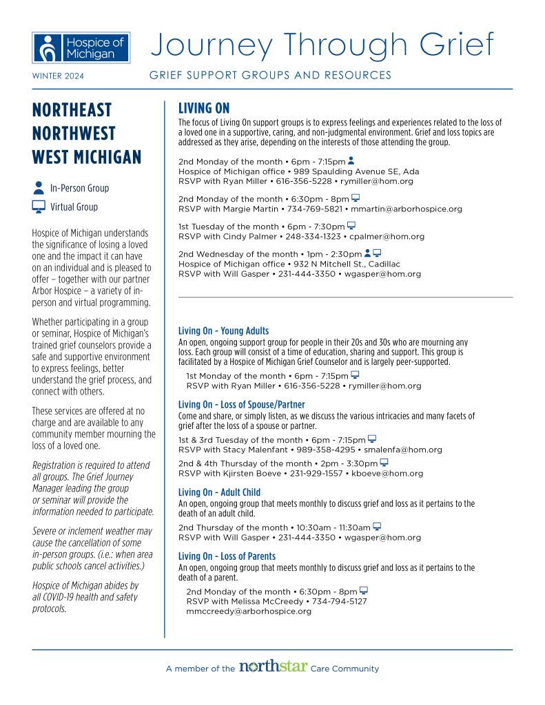 Grief Journey Program – Hospice of Michigan